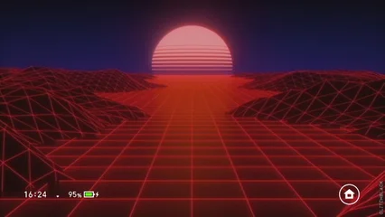 Red Synthwave | Lockscreen | Switch Themes | Themezer