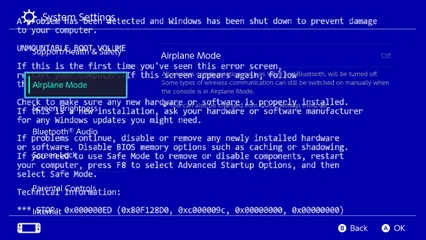 WIndows XP Blue Screen of Death | Settings | Switch Themes | Themezer